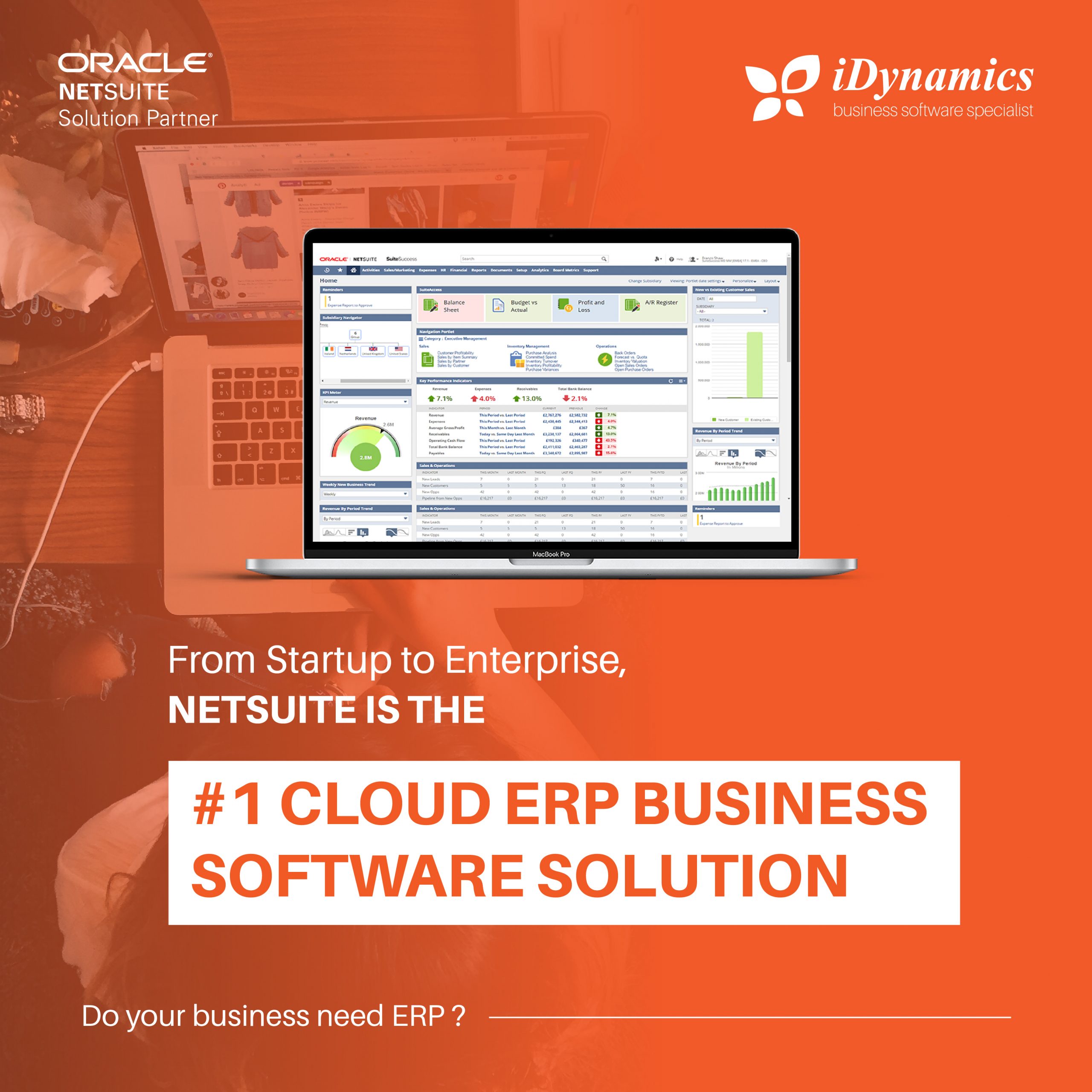iDynamics Software - Oracle NetSuite #1 ERP, Implement & Training